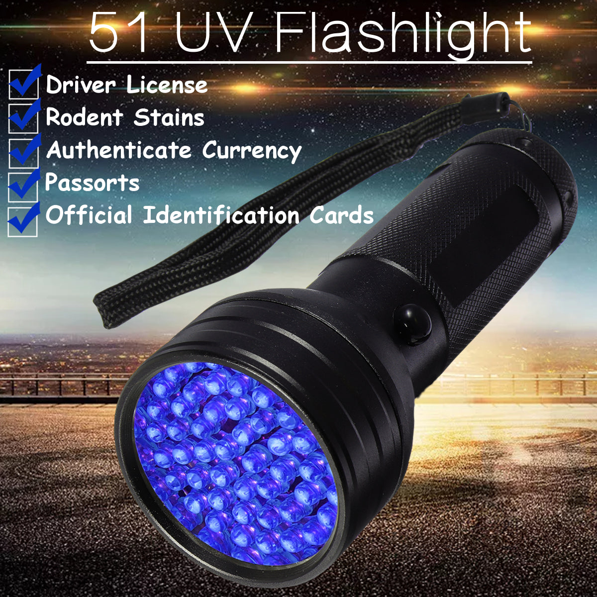 UV Flashlight - Inspection Torch Light